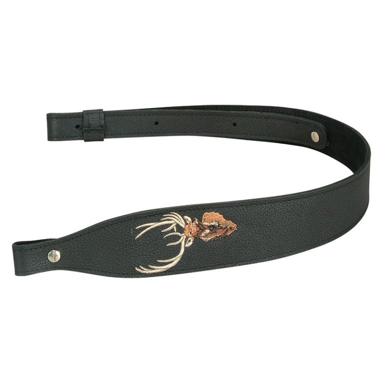 Black Garment Leather Rifle Sling - SNG20EE-BLK