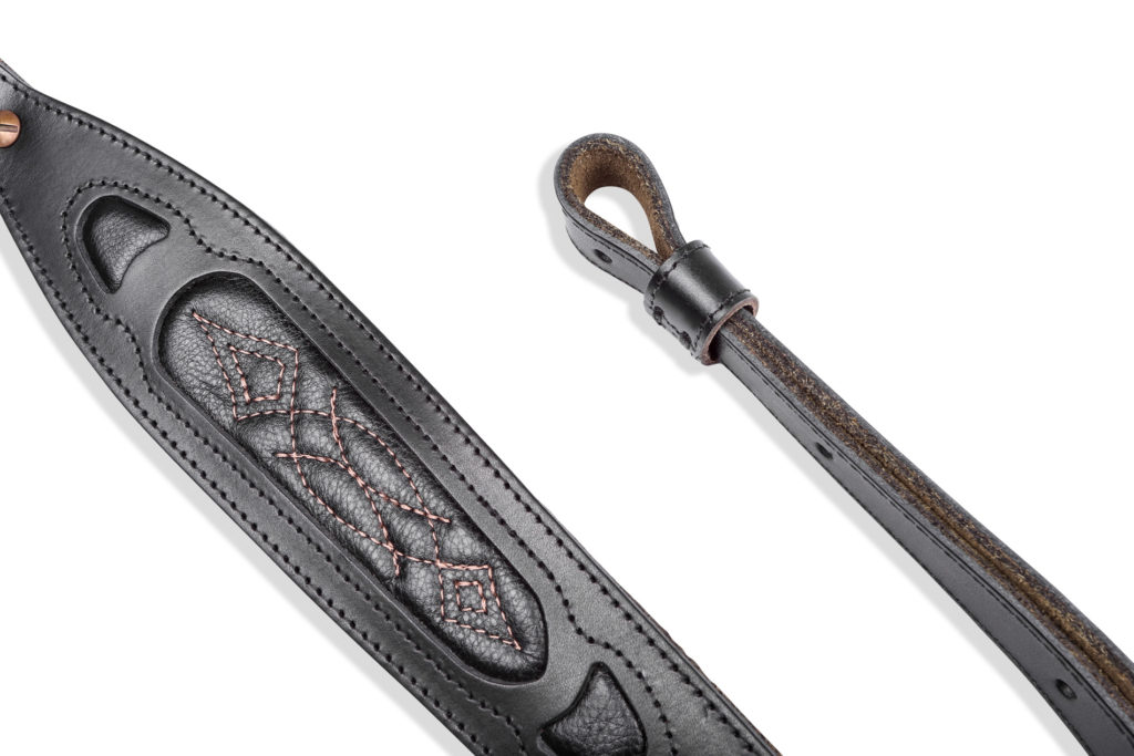 Black Veg-Tan Leather Rifle Sling - SN27-BLK