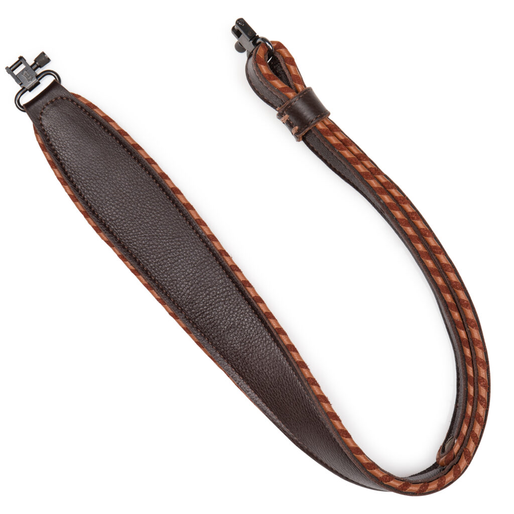 Dark Brown Garment Leather Rifle Sling - SNG20PPS-DBR
